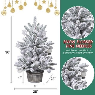 3ft White Frosted Christmas Trees with Pot - Bed Bath & Beyond - 36325635