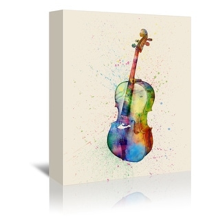 Americanflat - 8" x 10" Cello Abstract Watercolor by Michael Tompsett ...