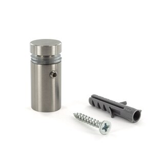 Sign Standoff 5/8" Diameter x 1" Barrel Length Brushed Stainless Finish ...