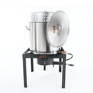 80 Quart Propane Boiling Kit with Twist and Steam, Stainless Steel ...