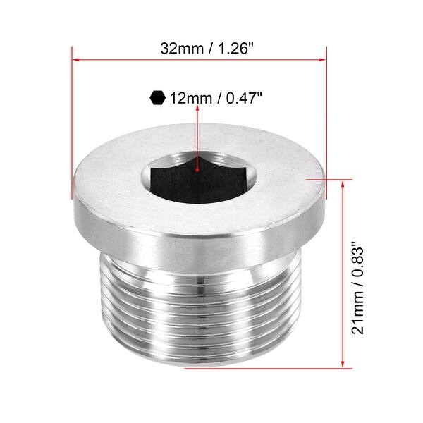 Stainless Steel Inner Hex Head M26x1.5 Pipe Fitting Plug - Bed Bath ...
