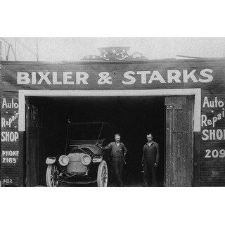 Bixler and Starks Auto Repair Shop Black and White Gallery Wrapped ...