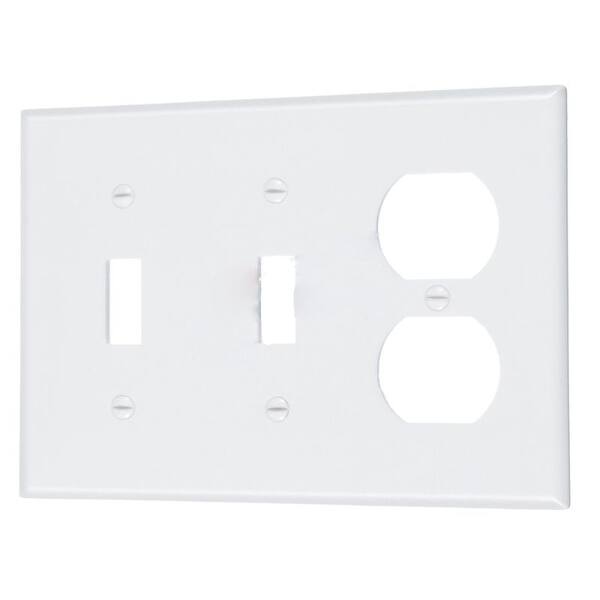 Rectangle White Electrical Receptacle Plate Plastic American ...