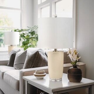 Sagebrook Home Modern Neutral Set Of 2 Ceramic Table Lamps - 13" x 13 ...
