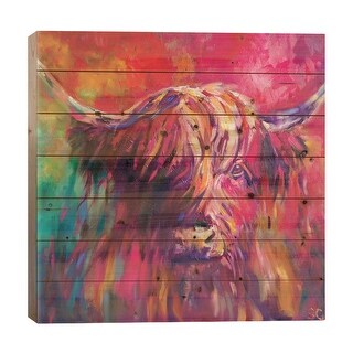 Rainbow Cow Print On Wood by Sue Gardner - Multi-Color - Bed Bath ...