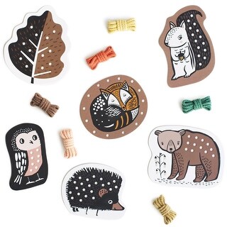 Wee Gallery Lacing Cards - Woodland - Black - Bed Bath & Beyond - 42810399