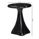 Aponi Marbled Resin End Table - Sculptural Side Table with Round Top ...