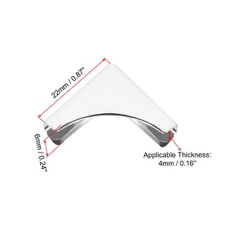 Metal Book Corner Protectors Edge Cover 22x22x6mm Silver Tone 50pcs ...