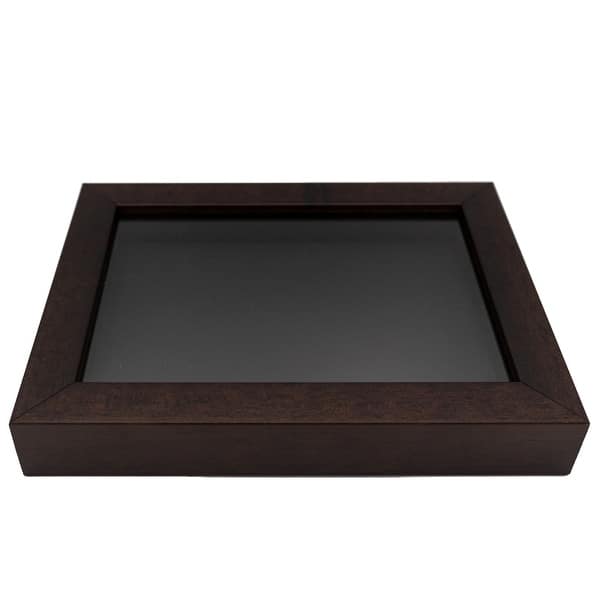 6x8 Shadow Box Frame Dark Brown Real Wood with a Black AcidFree Backing ...
