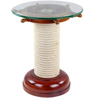 International Nautical Authentic Wood Crafted Coffee Table with Thick ...