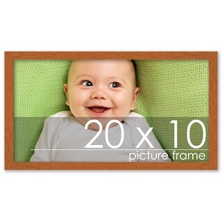 20x10 Traditional Honey Pecan Complete Wood Picture Frame with UV ...