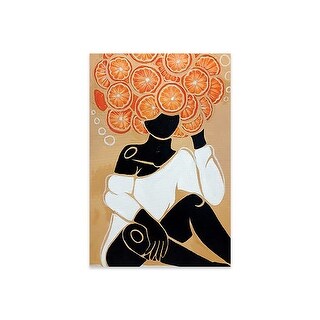 Tangerine Print On Acrylic Glass by Colored Afros Art - Bed Bath ...