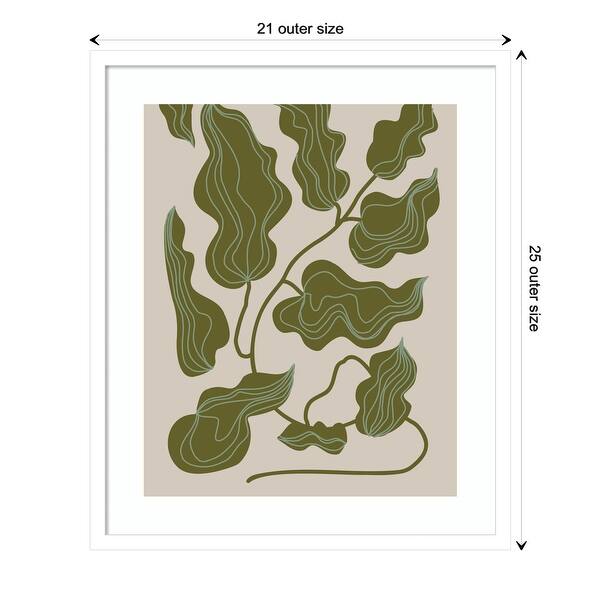Expressive Abstract House Plant Green Leaves by The Creative Bunch ...