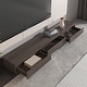 Extendable 118" Modern TV Stand with 3 Spacious Drawers, Adjustable ...