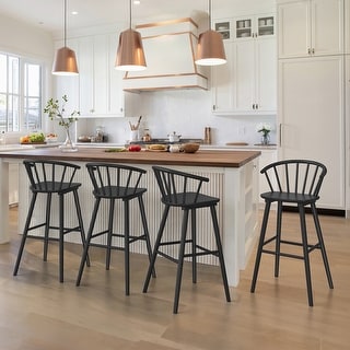 Set of 4 Counter Height 30.in Bar Stools for Kitchen Island with Solid ...