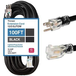 12/3 Oil Resistant Extension Cord 100 ft, SJTOW 12 Gauge Heavy Duty ...