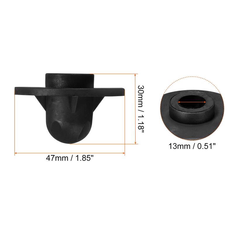 8pcs Camping Chair Foot 13mm Tubing Dia Anti-Slip Stool Feet, Black ...