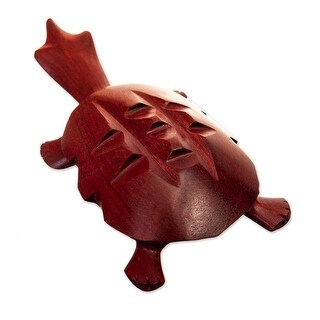 Novica Handmade Mata Mata Turtle Wood Mini Figurine - Bed Bath & Beyond ...