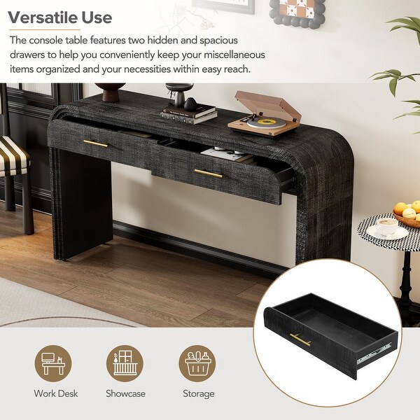 Hallway console table black store