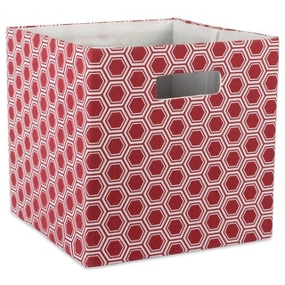 Rust Red Cube Storage Bin with Honeycomb Design 11" - Bed Bath & Beyond ...