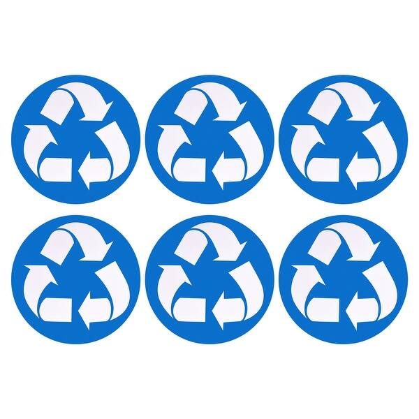 Recycle Sticker Bin Labels 5 Inch Self-Adhesive Recycling Vinyl, Blue ...