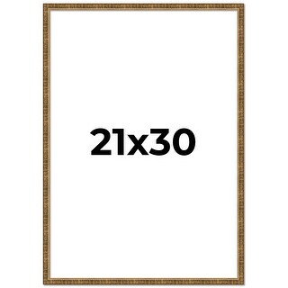 21x30 Frame Gold Kingsley Distressed Solid Wood Picture Frame Width ...