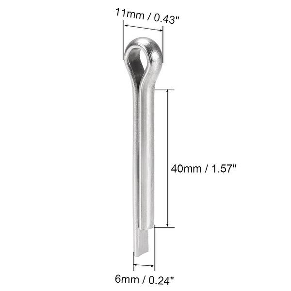 Split Cotter Pin - 304 Stainless Steel 2-Prongs Silver Tone 2Pcs - 1mm ...