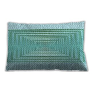 Ahgly Company Patterned Indoor-Outdoor Tron Blue Lumbar Throw Pillow ...