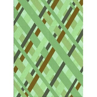 Ahgly Company Machine Washable Transitional Green Onion Green Area Rugs ...