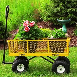 Steel Garden Cart Tools Cart with Removable Sides, 550 lb Capacity - 34 ...