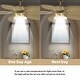 Moasis 52" Palm Leaf Ceiling Fan with Light Tropical Style with Remote ...