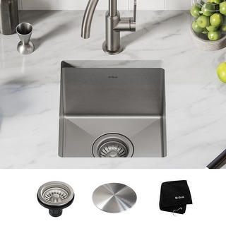 KRAUS Dex Stainless Steel Single Bowl Undermount Kitchen Bar Sink - Bed ...