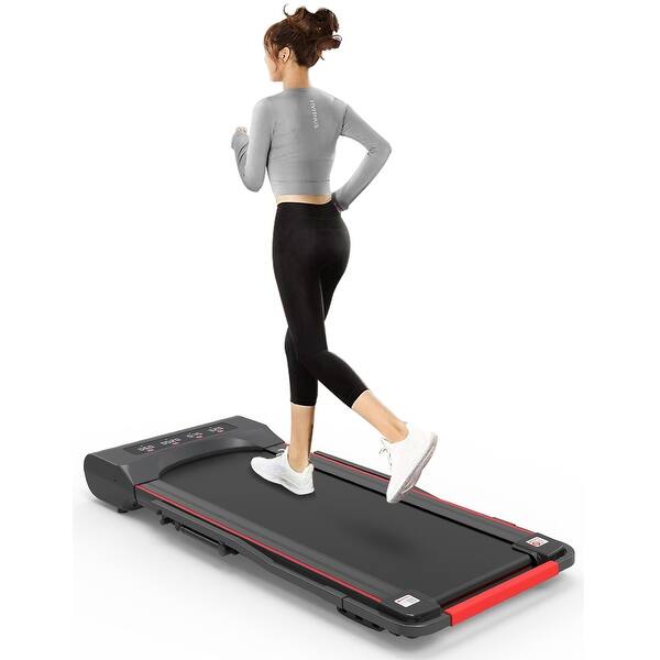 Under Desk Walking Pad Treadmill Foldable with Handlebar Remote ...
