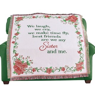 Sister Floral Border Tapestry Throw Blanket - Bed Bath & Beyond - 36778282