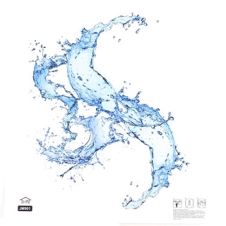 Home Bathroom PVC Water Drops Pattern Removable Toilet Seat Lid Decor ...