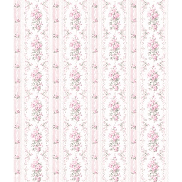 LoveShackFancy Dreamy Days Pink Parfait Peel and Stick Wallpaper - Bed ...