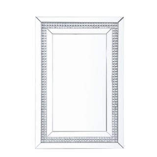 ACME Lotus Wall Decor Mirrored and Faux Crystals Inlay - Bed Bath ...