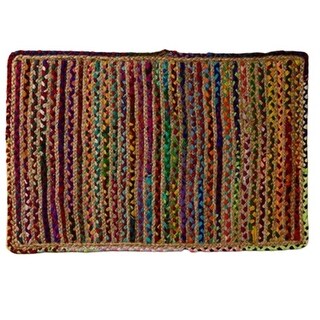 2' x 3' Rainbow Colors Jute Rag Braided Scatter Rug - 3'6" - Bed Bath ...