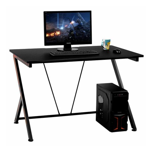 Ergonomic Gaming Desk Computer Laptop Table Workstation Black - Bed ...