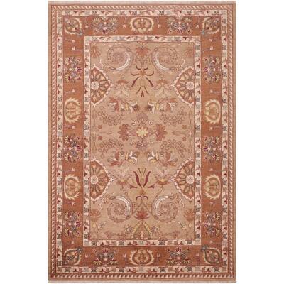Oriental Ziegler Perry Rust Tan Hand-knotted Wool Rug - 6 ft. 0 in. X 8 ...