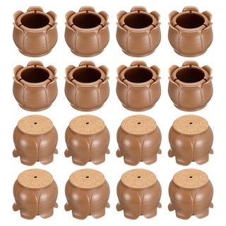 Chair Leg Floor Protectors, 16Pcs Silicone & Felt Chair Leg Cover Caps - Coffee - Bed Bath ...