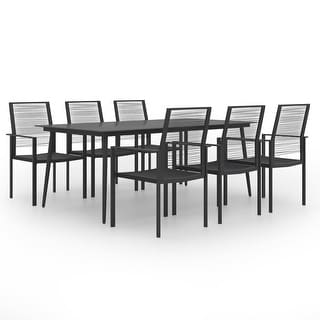 vidaXL Patio Dining Set Garden Outdoor Table and Chair Furniture 7/9 Piece - Bed Bath & Beyond ...