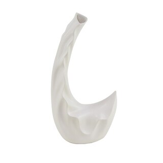 Modern 18 x 9 Inch C-Shaped Ceramic Vase - Bed Bath & Beyond - 20460517