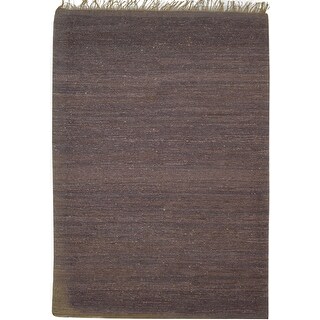 One of a Kind Hand-Knotted Modern & Contemporary 5' x 8' Solid Jute ...