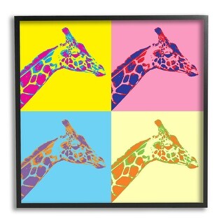 Stupell Pop Style Giraffes Framed Giclee Art Design by Daniel Sproul ...