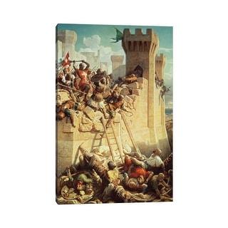 iCanvas "Guillaume de Clermont Defending Ptolemais (Acre), 1845" by ...
