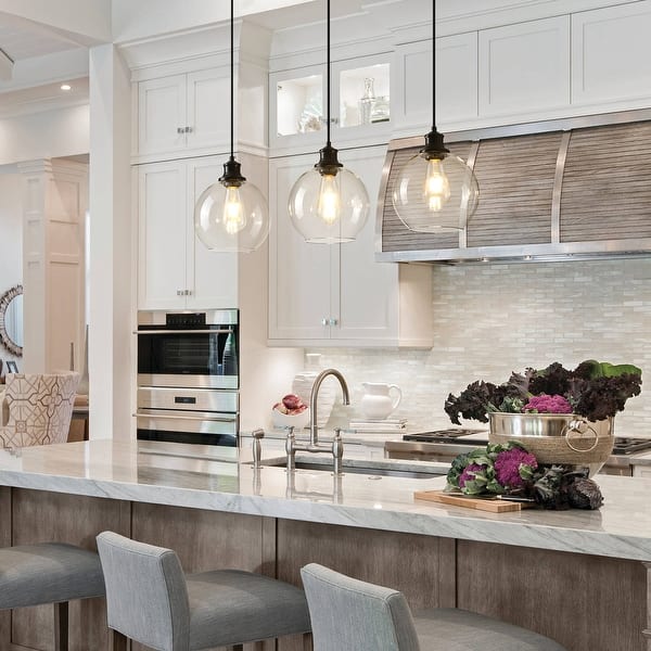 Starsky 3-Light Modern Linear Chandelier Cluster Kitchen Island Light ...