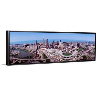 "Aerial Jacobs Field Cleveland OH" Black Float Frame Canvas Art - Bed ...