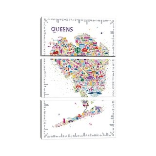 iCanvas "New York Collection-Queens" by Rafael Esquer 3-Piece Canvas ...