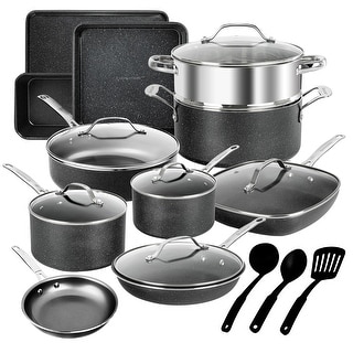 Granitestone 20 Piece Nonstick Pots and Pans Cookware and Bakeware Set ...